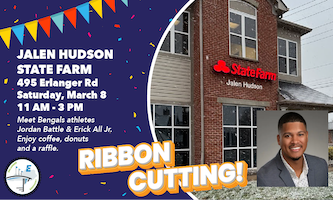 Ribbon Cutting – Jalen Hudson State Farm – City of Erlanger