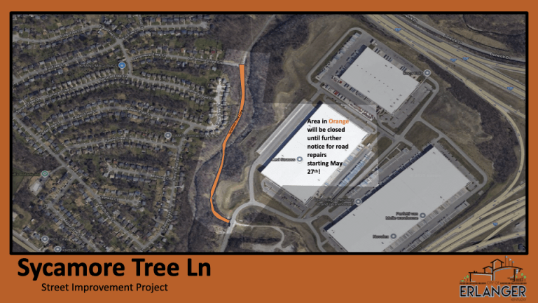 Sycamore Tree Lane Closure – City of Erlanger